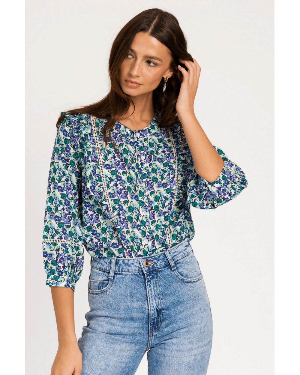 Box Location Vêtements - Blouse Solena bleue